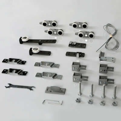 DecorAndDecor Telescopic Sliding Door Track Kit - 80Kg Max Door - 3 ...