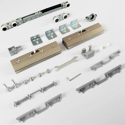 DecorAndDecor Top Hung Glass Sliding Door Gear Kit - 120Kg Max Door ...
