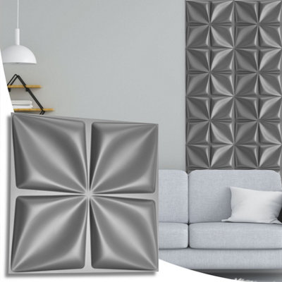 Decorative 3D Wall Panels (50x50cm) Pack of 6 Sheets Cover 16.15ft² (1 ...