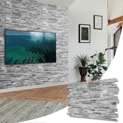 Decorative 3D Wall Panels (96x48 cm) Pack of 6 Sheets Cover 2.76 m² (29.76 ft²) PVC Wall ...