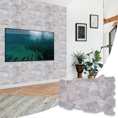 Decorative 3D Wall Panels (96x48 cm) Pack of 6 Sheets Cover 2.76 m² (29 ...