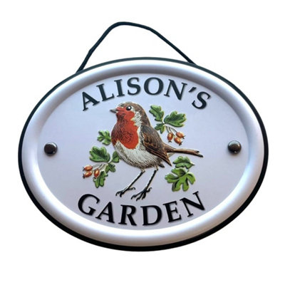 Decorative Bird Garden Sign - Alison's Garden