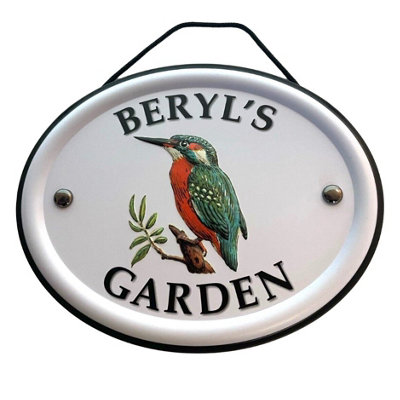 Decorative Bird Garden Sign - Beryl's Garden
