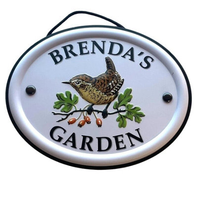 Decorative Bird Garden Sign - Brenda's Garden