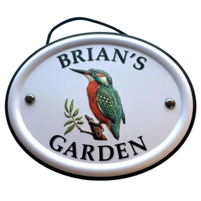 Decorative Bird Garden Sign - Brian's Garden