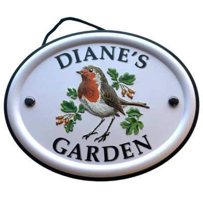 Decorative Bird Garden Sign - Diane's Garden