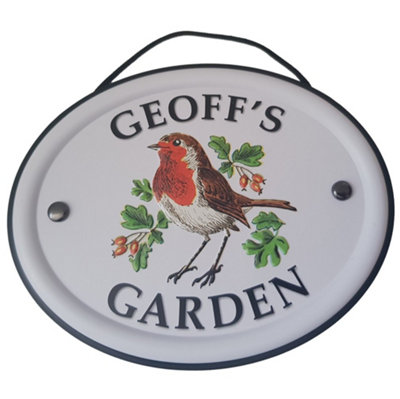 Decorative Bird Garden Sign - Geoff's Garden