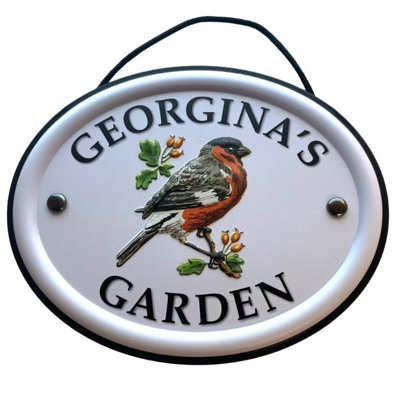 Decorative Bird Garden Sign - Georgina's Garden