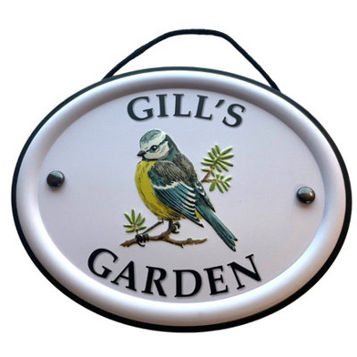 Decorative Bird Garden Sign - Gill's Garden