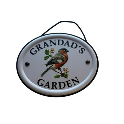 Decorative Bird Garden Sign - Grandad's Garden