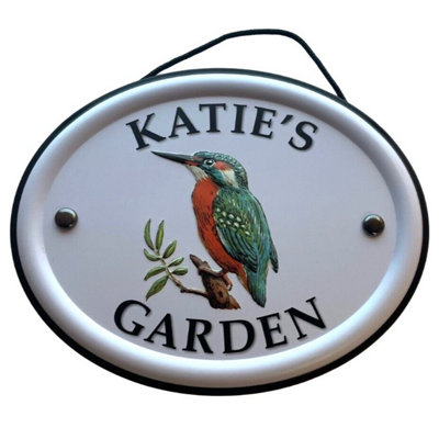 Decorative Bird Garden Sign -Katie 's Garden