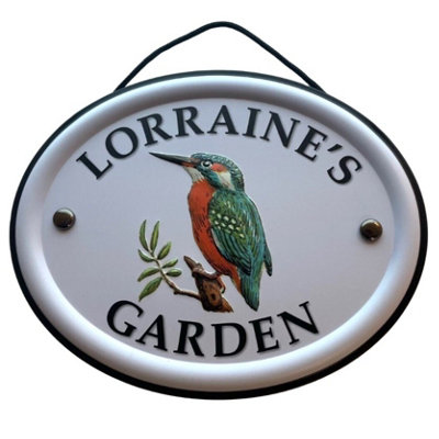 Decorative Bird Garden Sign - Lorraine's Garden