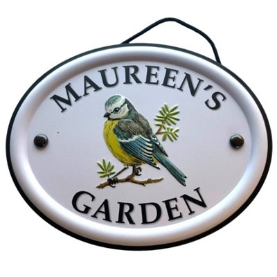 Decorative Bird Garden Sign - Maureen's Garden