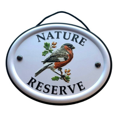 Decorative Bird Garden Sign - Nature Reserve