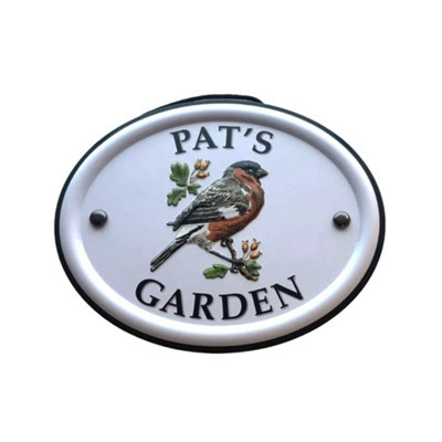 Decorative Bird Garden Sign - Pat's Garden