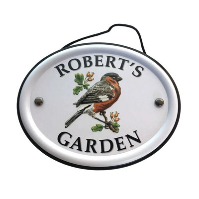 Decorative Bird Garden Sign - Robert's Garden