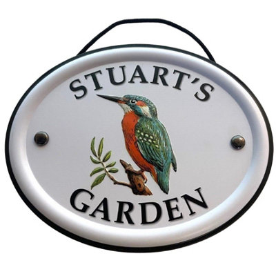 Decorative Bird Garden Sign - Stuart's Garden