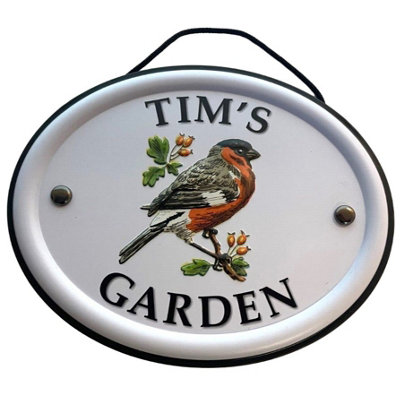 Decorative Bird Garden Sign - Tim's Garden