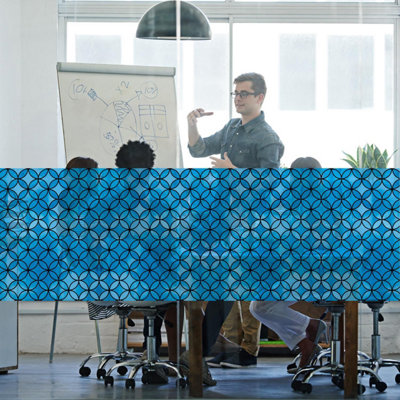 Decorative Circles Pattern Window Privacy Film for Glass Windows - Self ...