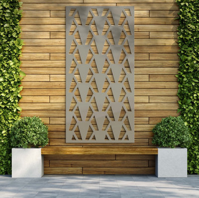 Decorative Garden Screen Trellis - Astoria - Stone Grey - 900mm x ...