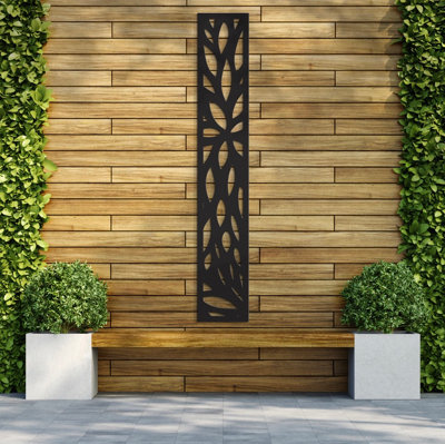 Decorative Garden Screen / Trellis - Bloom - Anthracite - 300mm x ...