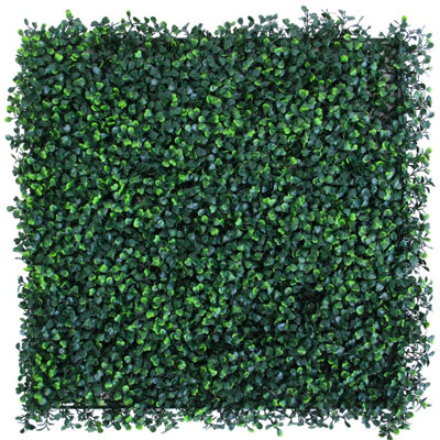 Decorative Greenery Artificial Plant Wall Panels Indoor/Outdoor - Set of 6 Panels Cover 16.14ft² ...