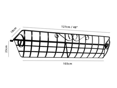 Decorative Hayrack Planter - 48"