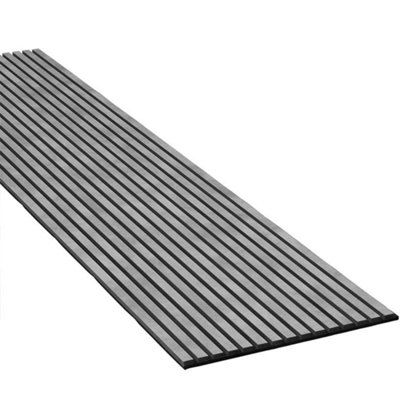 Decorative melamine slat wall panel in Concrete effect 3D slat acoustic ...