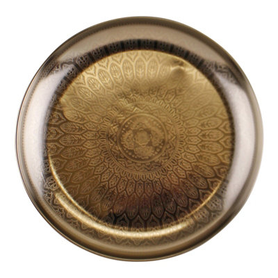 Decorative Silver Metal Tray W