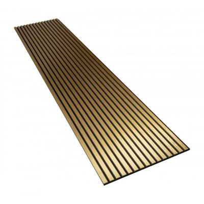 Decorative slat wall panel in Gold 3D slat acoustic for wall or ceiling ...
