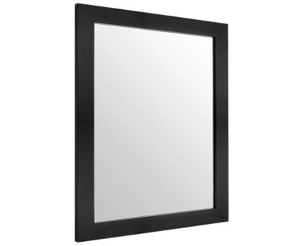 Decorative Wall Mirror WD Frame Dark Grey 80 x 50 cm