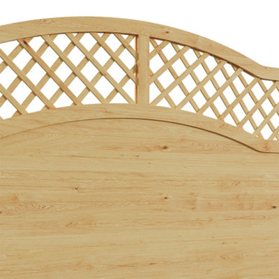 Decorative Wooden Fence Panel with Lattice Accent Stylish & Sturdy ...