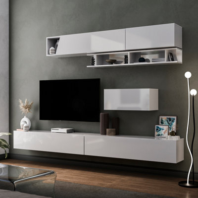 Decorotika Boston Moduler Modern TV Unit Wall Mount Customizable Layout ...