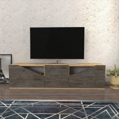 Decorotika Carson TV Stand TV Unit for TV's up to 72 inch Sapphire Oak ...