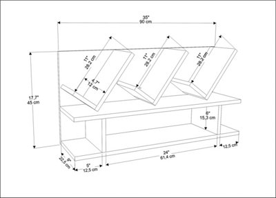Decorotika Larissa Bookcase Shelving Unit
