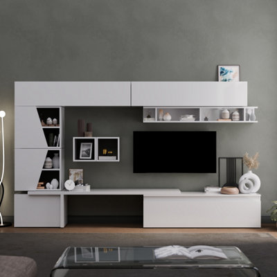 Decorotika London Moduler Modern TV Unit Wall Mount Customizable Layout ...
