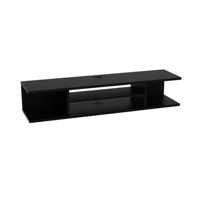 Decorotika Pivot Floating TV Stand TV Unit for TVs up to 50 inches Black