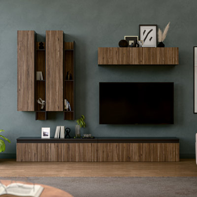 Decorotika Porto Moduler Modern TV Unit Wall Mount Customizable Layout ...
