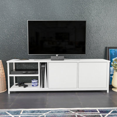 Decorotika Primrose TV Stand TV Unit for TV's up to 72 inch White