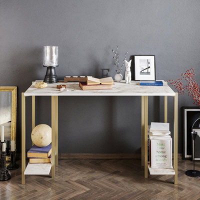 Decorotika Reader Computer Desk Ephesus&Gold