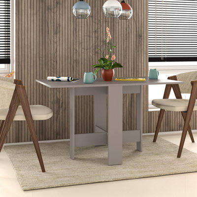 Decortie Artemio Foldable Table Mocha Grey Rectangular Engineered Wood ...