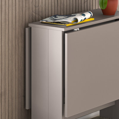 Decortie Artemio Foldable Table Mocha Grey Rectangular Engineered Wood ...