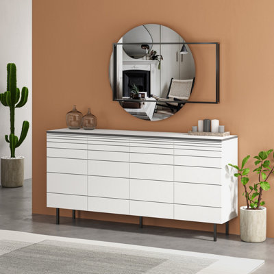 Decortie Arya Console Sideboard Display Unit White | DIY at B&Q