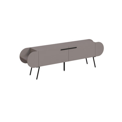 DECORTIE CAPSULE MODERN TV UNIT MULTIMEDIA CENTRE MOCHA GREY WITH ...