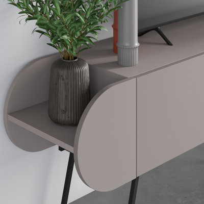 DECORTIE CAPSULE MODERN TV UNIT MULTIMEDIA CENTRE MOCHA GREY WITH ...