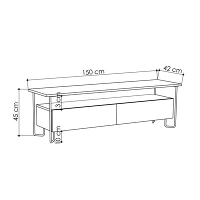 Decortie Cornea Modern TV Unit Multimedia Centre Mocha Grey with ...