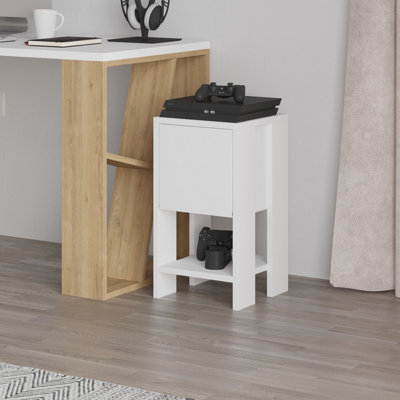 30cm white bedside table store