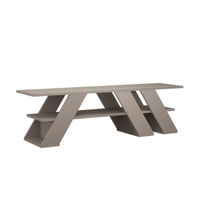 Decortie Fella Modern TV Stand Multimedia Centre TV Unit Mocha Grey ...