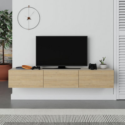 Decortie Francy Modern Wall Mounted TV Unit 55" Multimedia Centre ...