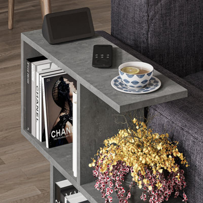 Decortie Homemania Modern Side End Coffee Table Retro Grey Multipurpose H 60cm 5 Tier